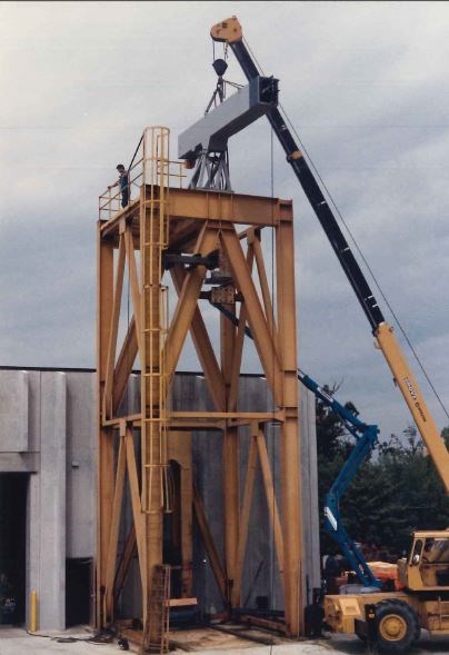 Appleton Marine Built A Winch Test Tower in 1988